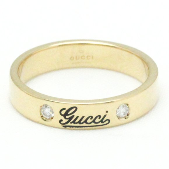 Gucci | Jewelry | Gucci Icon Print Ring Yellow Gold 8k Fashion Diamond ...